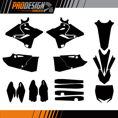 Yamaha YZ 125 250 - 2015 2016 2017 2018 vector template stencil eps 1:1 ...