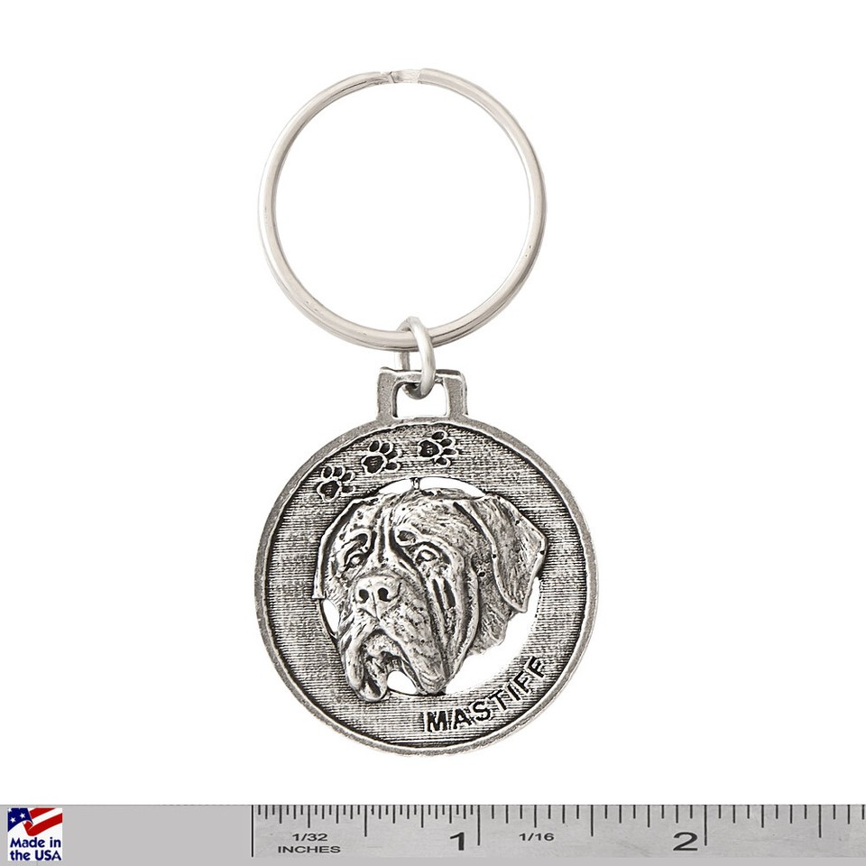 Creative Pewter Designs Mastiff Dog Pewter KeyChain, Key Fob, D122KC | eBay