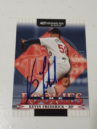 Kevin Frederick Minnesota Twins 2002 Donruss Autograph Card #13 READ ...