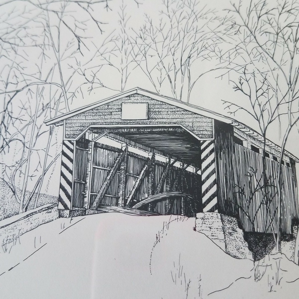 Covered Bridges Coloring Pages For Adults Drawing Of Barrackville