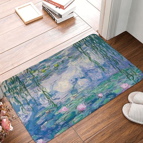 Art Bathroom Mat Water Claude Monet Fine Flannel Carpet Entrance Door ...