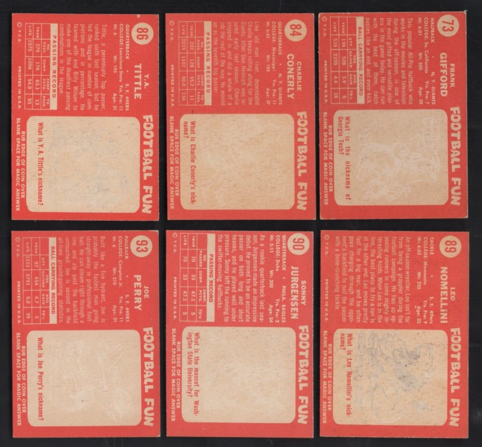 1958 Topps Football Complete Set NRMT 6 Keys SGC Graded Jim Brown RC | eBay