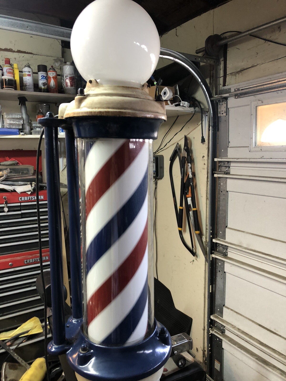 Beardsley Sidewalk Barber Pole Barber Shop | eBay