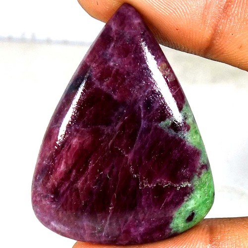 100% Natural Red Green Ruby Zoisite Pear Cab Gemstones 88.20Cts 31x 42x ...