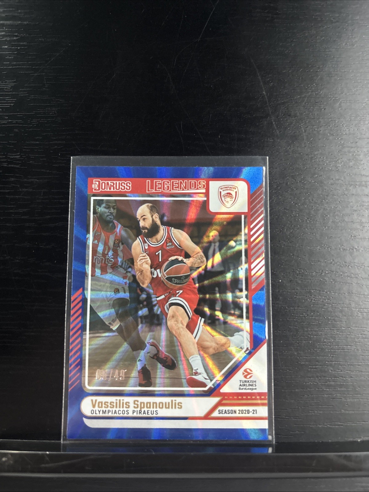 Vassilis Spanoulis 2024-25 Panini Donruss Euroleague Blue Laser /49 ...