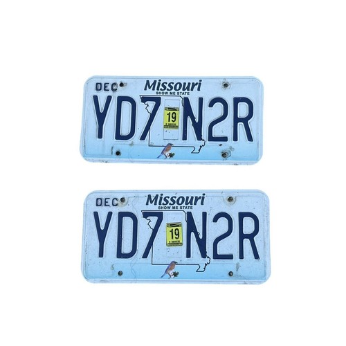 Missouri License Plates (2) Show-Me State Dec 2019 Sticker Blue ...