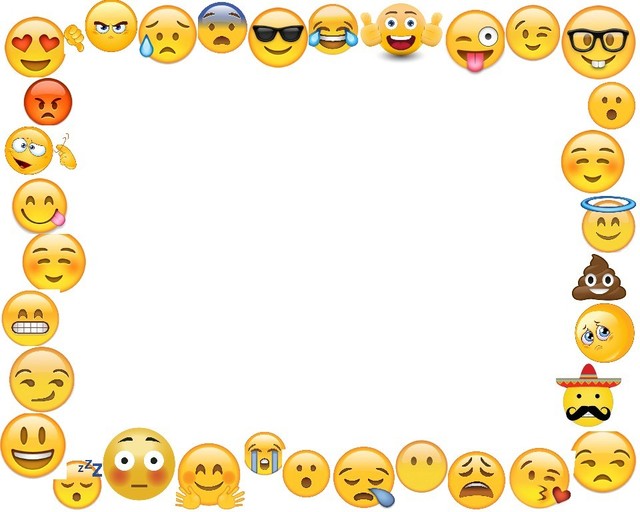 Emojis Emoticon Border Edible Party Cake Image Topper Frosting Icing ...