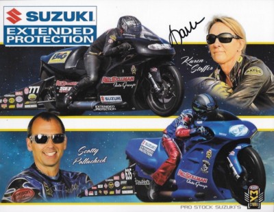 SIGNED 2018 KAREN STOFFER "RAY SKILLMAN AUTO" NHRA MOTORCYCLE HANDOUT ...