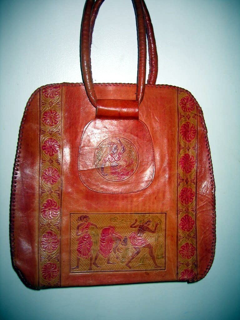Beautiful Vintage Hand Tooled with Color Design Leat… - Gem