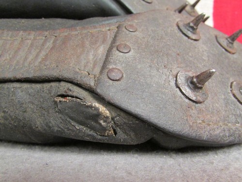 Vintage 1940s Riddell Black Leather Track Shoes Spikes Sz9 Track ...