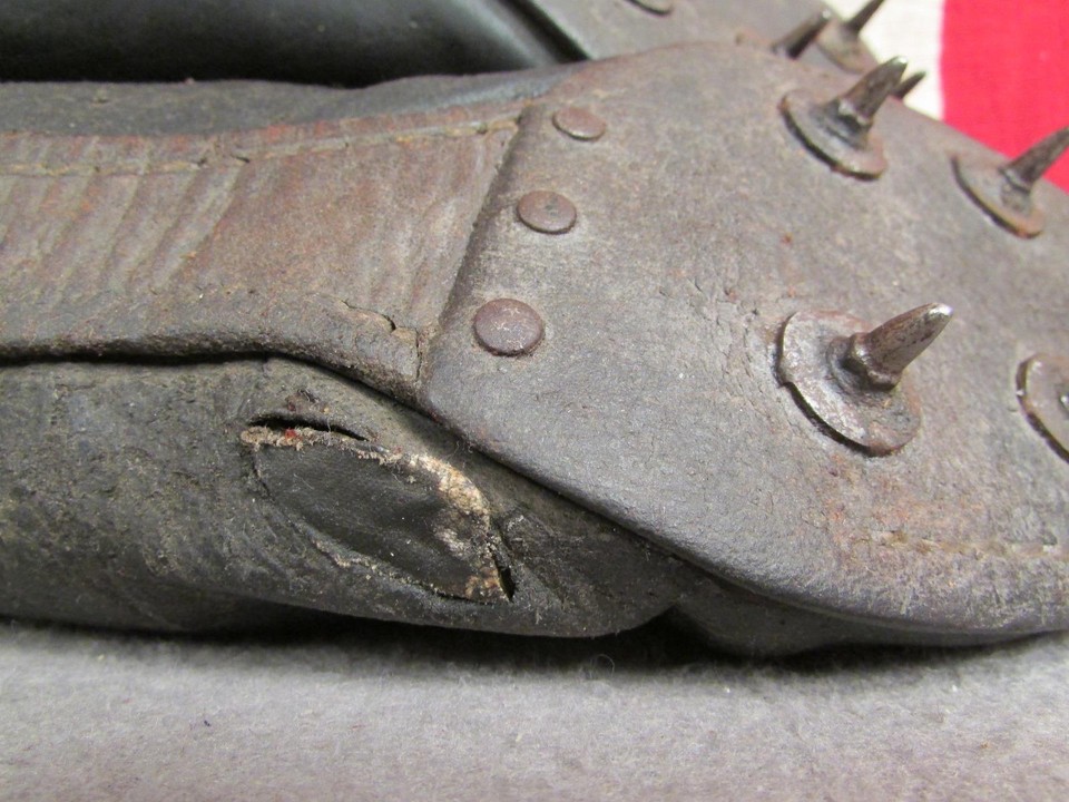 Vintage 1940s Riddell Black Leather Track Shoes Spikes Sz9 Track ...