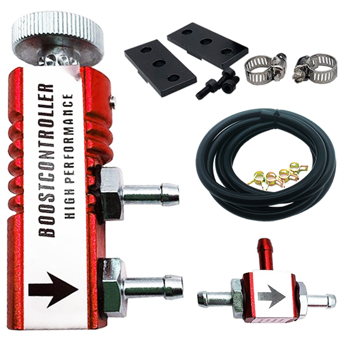 Boost Control Kit Digital 0-45 PSI 52mm Gauge, RED In-Cabin MBC ...