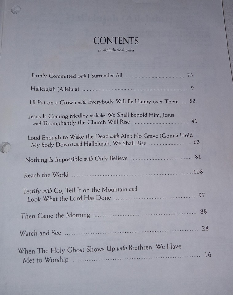 TESTIFY Songbook Choir Book SATB Mike Speck Word Music 1998 Choral ...