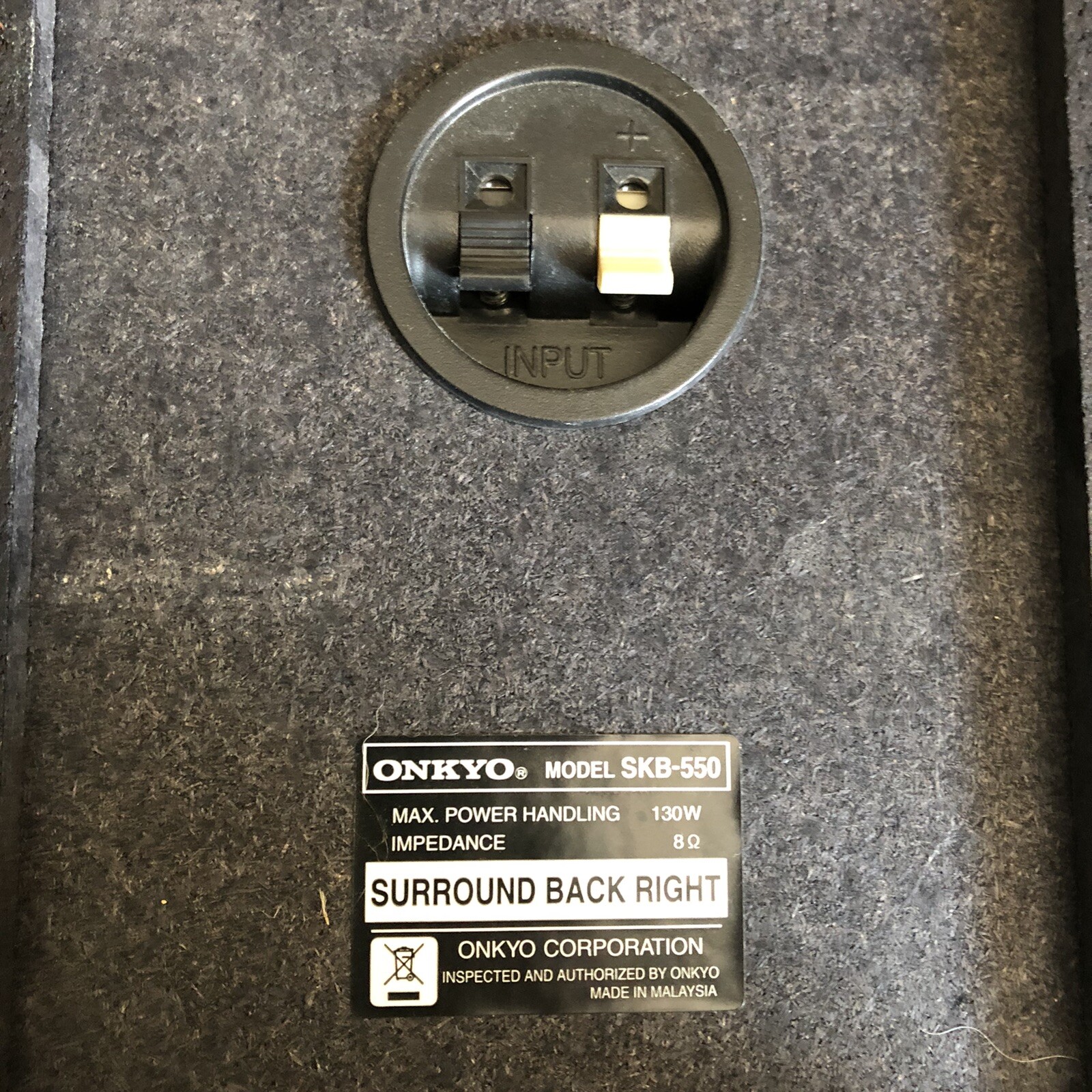 3 Pieces Onkyo Speakers Set SKB-550/ SKM-550S SKC-550C Untested As Is ...