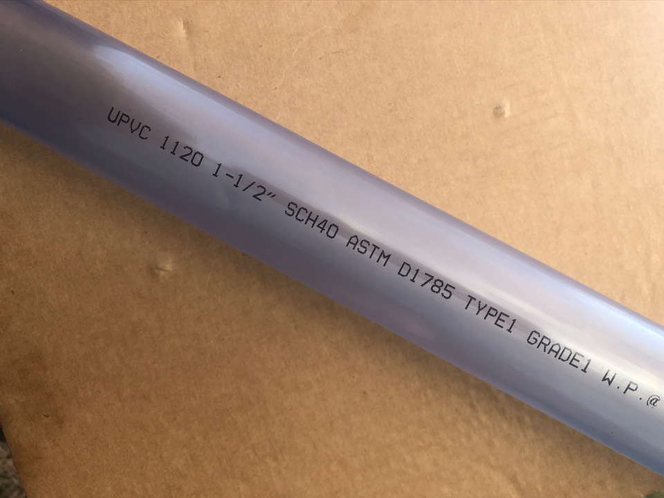 1/2" to 8" Diameter: Clear PVC Pipe, sch40 *Choose Your Length up to 10 ...