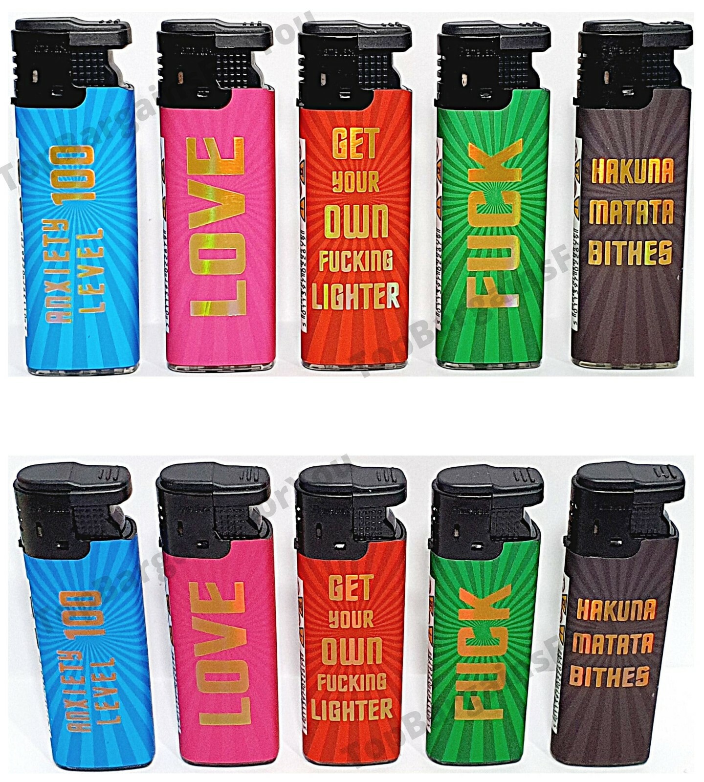 FlameJack Electronic Lighters Set Jet Windproof Dustproof Bling Gas ...