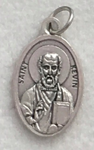 ST KEVIN Catholic Oxidized Silver Nickel Patron Saint Medal | eBay