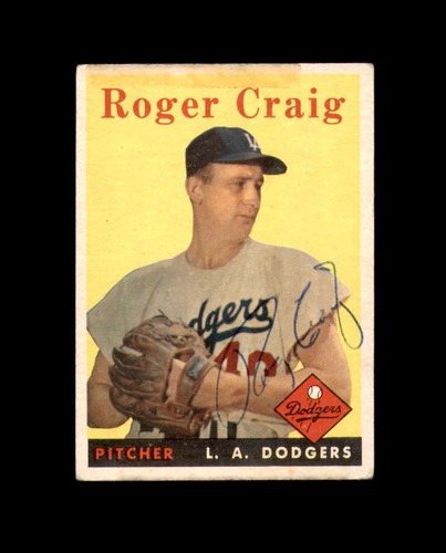 Roger Craig Signed 1958 Topps Los Angeles Dodgers Autograph 3 | eBay