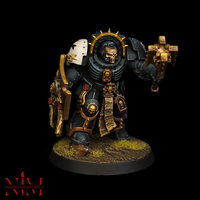 Warhammer 40k painted Black Templars chaplain in terminator armour | eBay