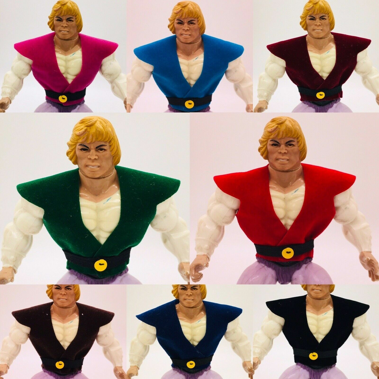 MOTU Masters Of The Universe He-Man Prince Adam Repro Vest W/ Belt