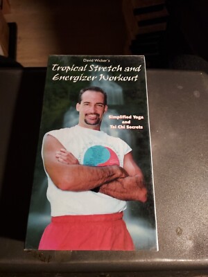 DAVID WICKER'S VHS VIDEO TROPICAL STRETCH AND ENERGIZER WORKOUT BRAND ...