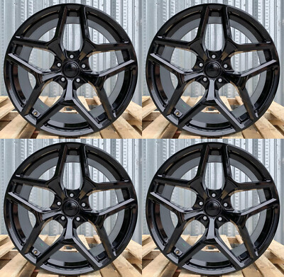 20" Wheels GLOSS BLK Rims for CHEVY CHEVRELOT CAMARO ZL1 1SS 2SS LS LT ...