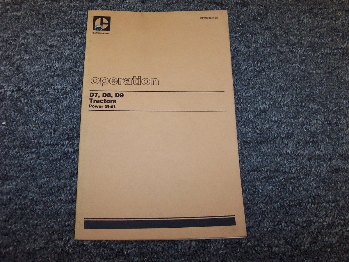 CAT Caterpillar D7 D8 D9 Crawler Dozer Tractors Owner Operator User ...