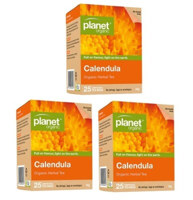 ^ 3 x Planet Organic Calendula Tea x 25 Tea Bags | eBay