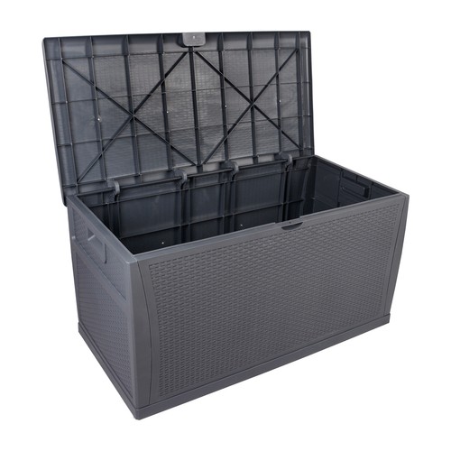 120 Gallon Waterproof Outdoor Storage Box Lockable Chest for Tools ...