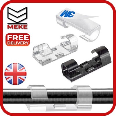 Self Adhesive Cable Clips Stays Wire Tidy Organiser Holder Wiring Clamp ...