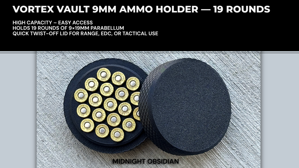 9mm Ammo Case, Premium Tactical EDC Pocket Holder, Ammunition Storage ...
