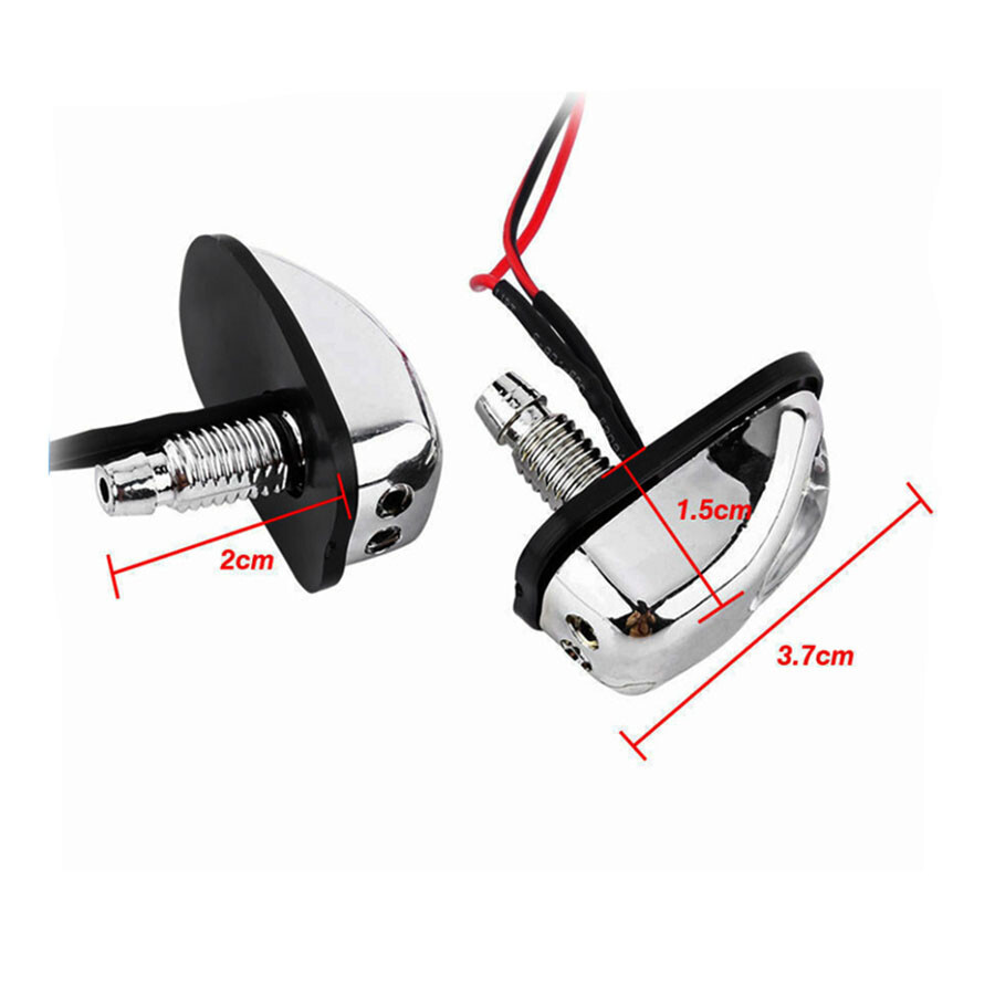1 Pair Universal White LED Light Windshield Washer Wiper Jet Water ...