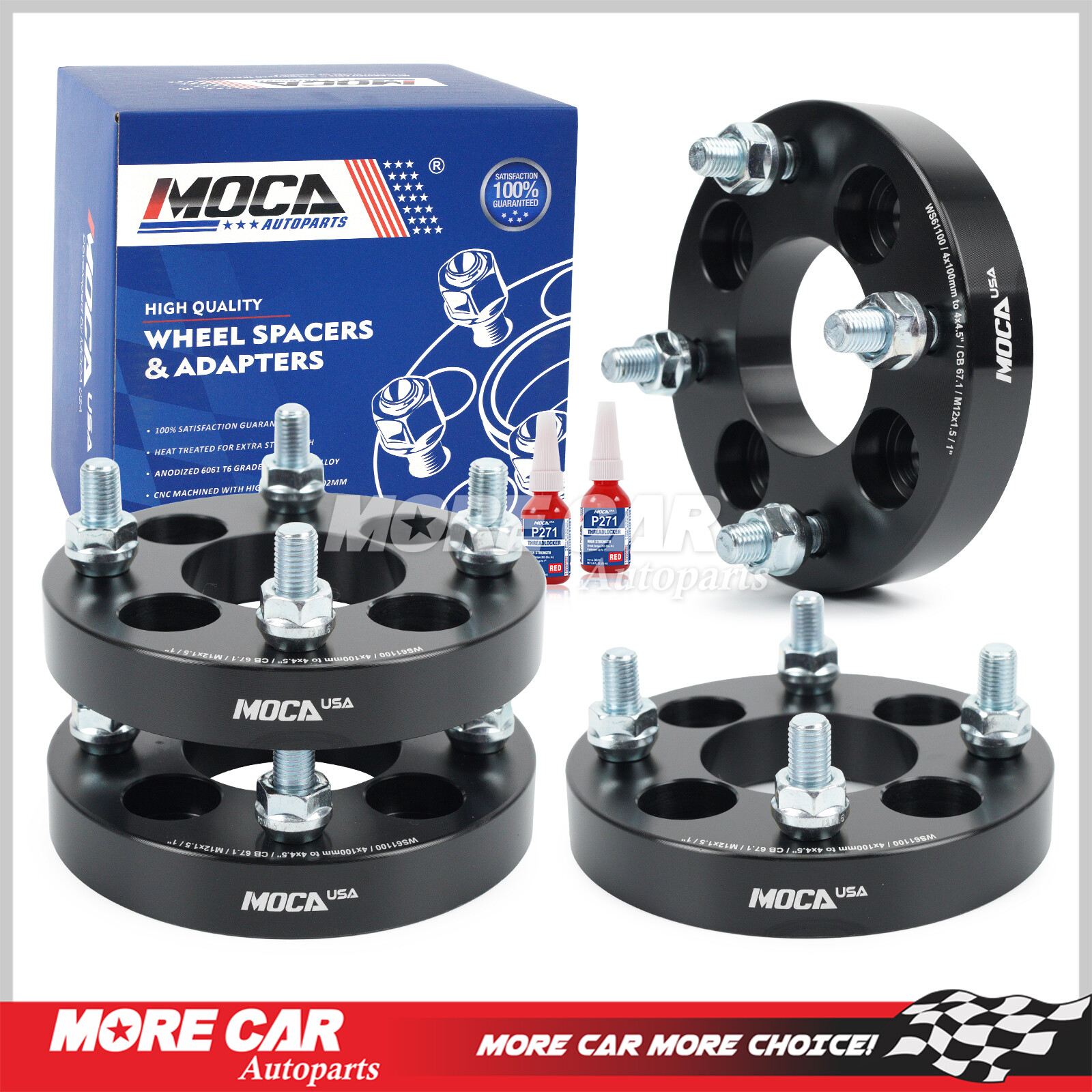 4PC 1" Wheel Spacers Adapters 4x100 to 4x114.3 for Hyundai Kia Honda 1 ...