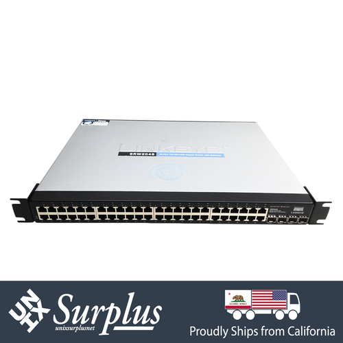 48 Port 10/100/1000 RJ45 SFP Cisco Linksys SRW2048 Managed Ethernet ...