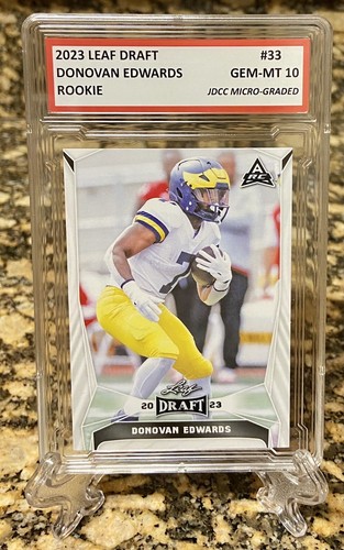 Donovan Edwards 2023 Feuille Draft Classé " Gem-Mint 10” Carte Rookie ...