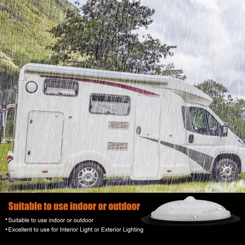 Facon 8-1/2 Inch 12V RV Motion Sensor LED Porch Light Scare Light ...