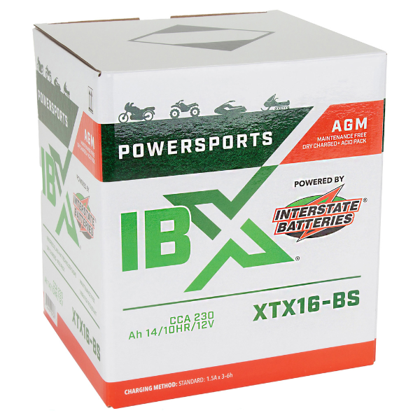 Interstate Batteries IBX AGM Powersports Battery 12V 14Ah Rechargeable ...