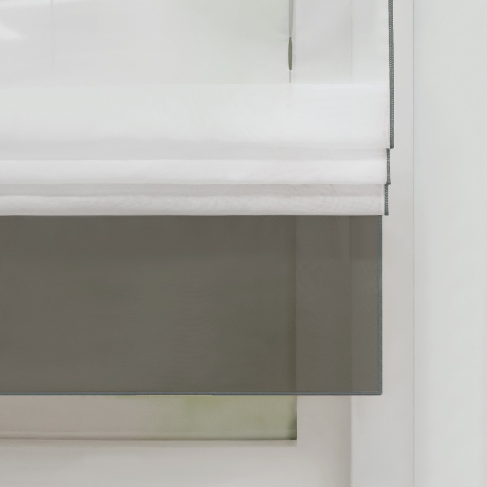 Rod Pocket Roman Curtains Liftable Shade Window Valance Drape Blind Net ...