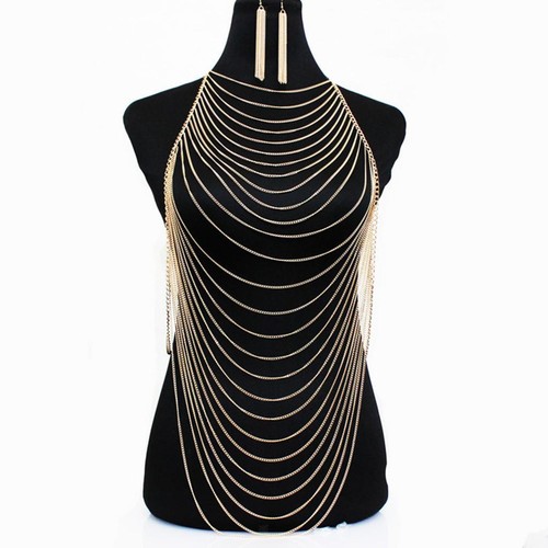 Body Chain Jewelry Bikini Waist Gold Belly Sexy Beach Harness Necklace ...