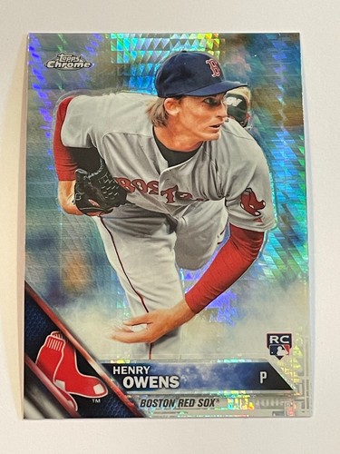 2016 Topps Chrome Baseball Prism Refractor #133 - Henry Owens RC - Red ...