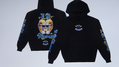 NFL LOS ANGELES RAMS BORN X RAISED AIRBRUSHED RAMPAGE BLACK HOODIE | eBay