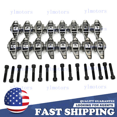 For LS3 L99 L76 LS9 L92 5.3L 6.0L 6.2L 1.7 Ratio Rocker Arms Set w ...