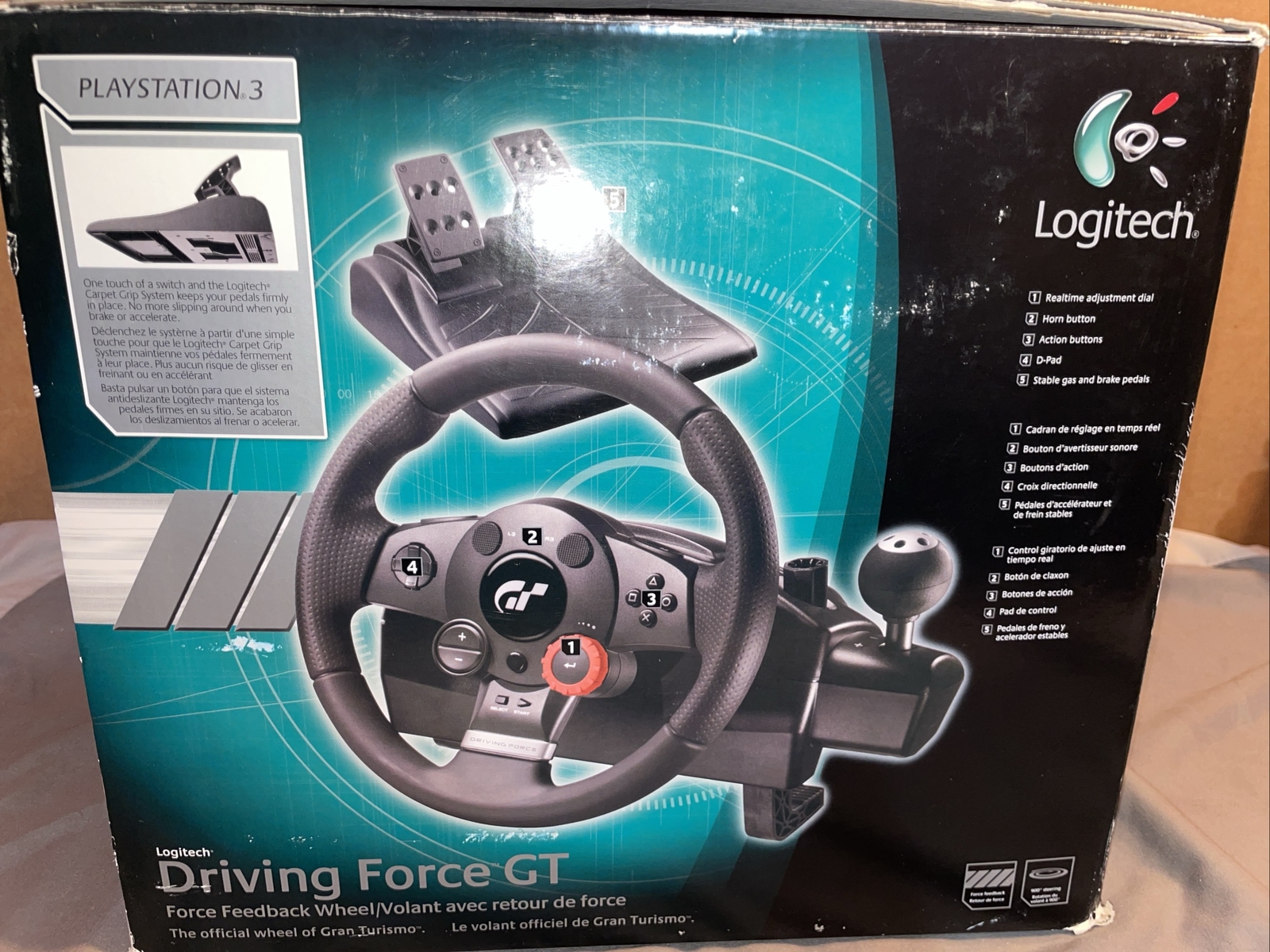 Logitech Driving Force GT E-X5C19 Steering Wheel with Pedals for sale ...