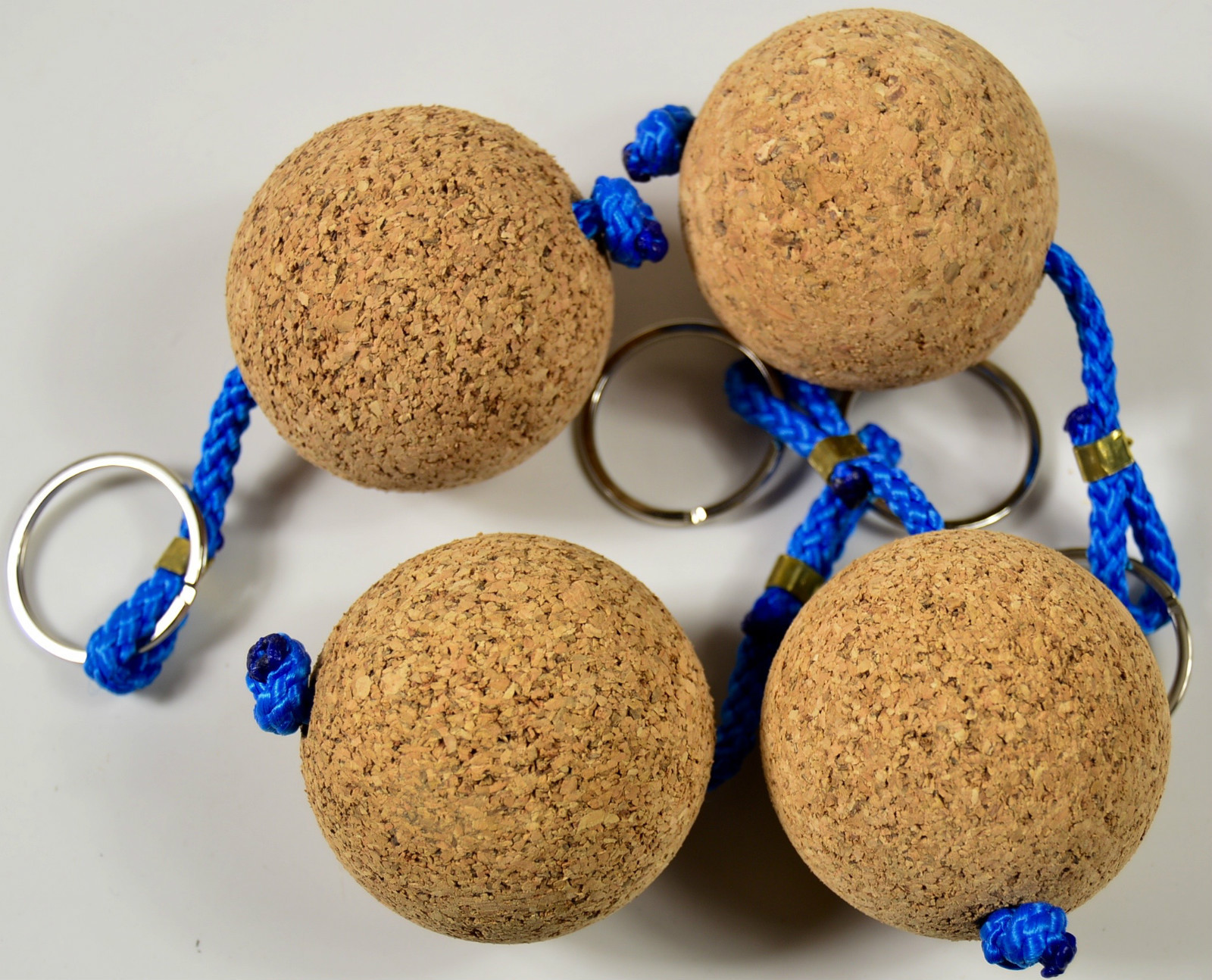 Pack of 10 Floating Cork Keyrings - 50mm - Extra Large Buoyant Ball ...
