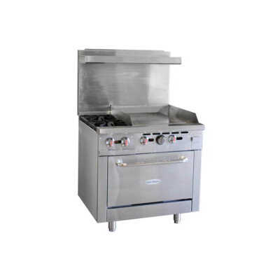 Serv-Ware SGR-2B-24G 36" Gas Restaurant Range w/ (2) Burners, 24 ...