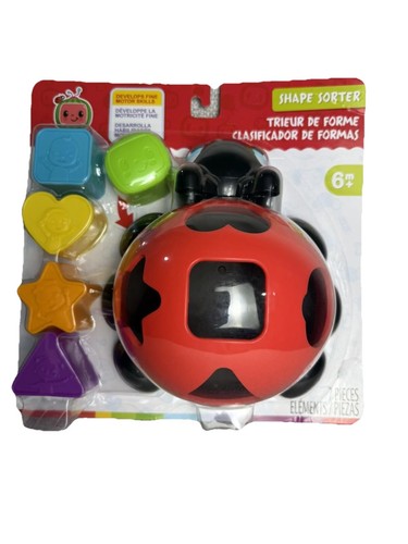 Cocomelon Shape Sorter - Identify Shapes - Ladybug - Toy - 6 Pieces | eBay