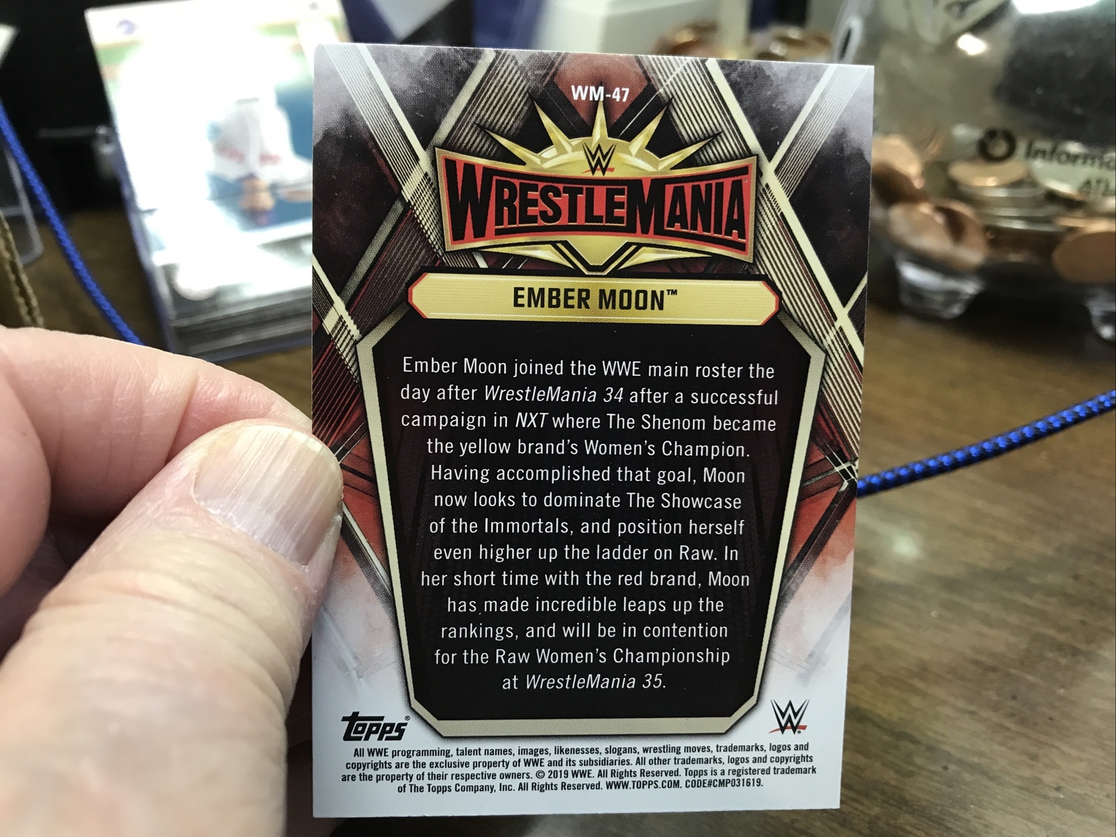 2019 Topps WWE Road to Wrestlemania - Wrestlemania 35 Roster Ember Moon ...