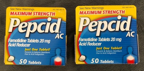 Lot Of 2 Pepcid AC Maximum Strength 100 Tablets total. | eBay