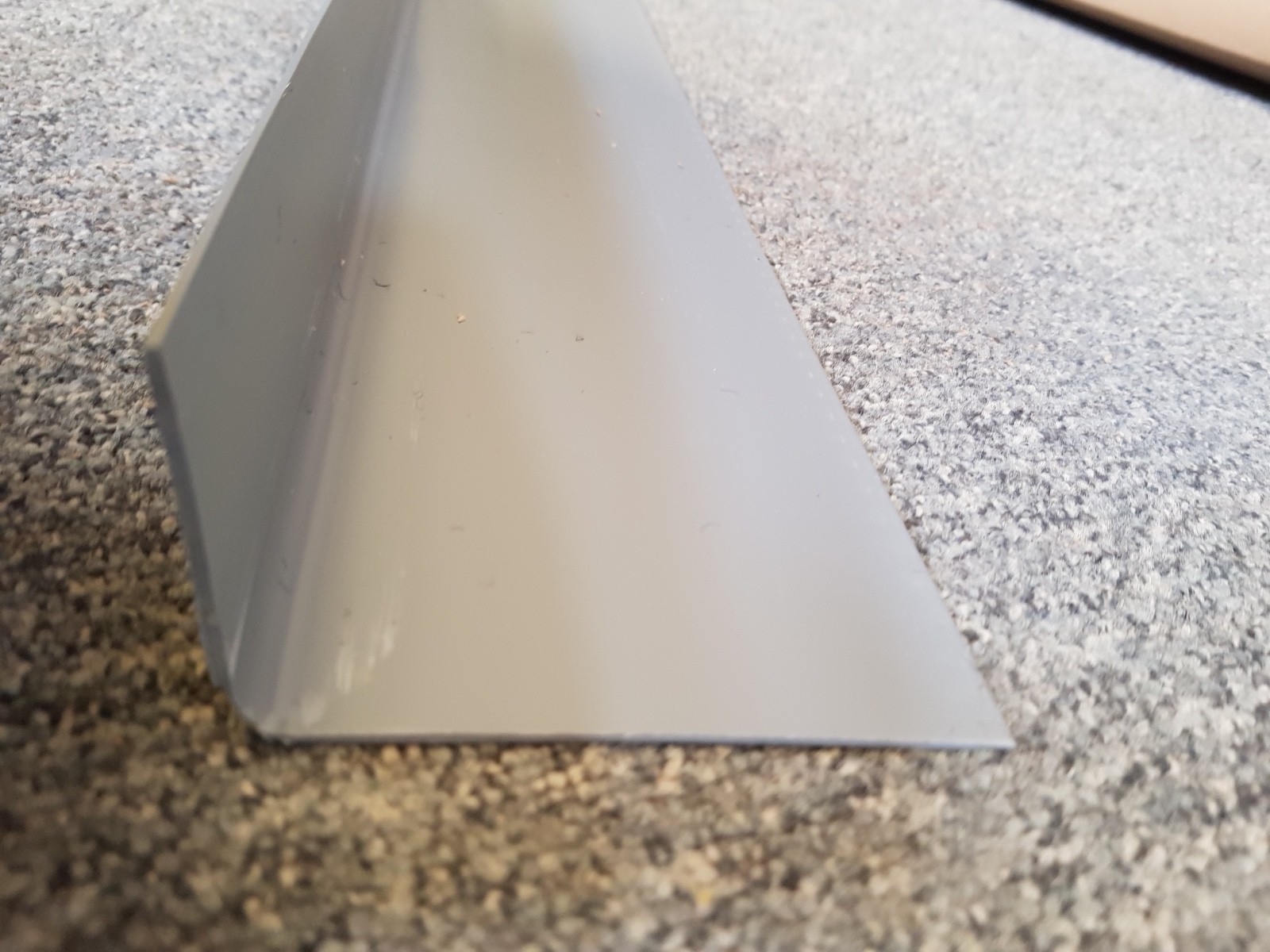 POLYFLOR EJECTA VINYL FLOORING PVC SET-IN SKIRTING 2x2m length 4" GREY ...