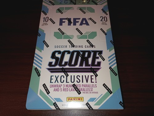 2021-22 Panini Score FIFA Soccer Box 20 Packs 3 #/ and 5 Red Lava On ...